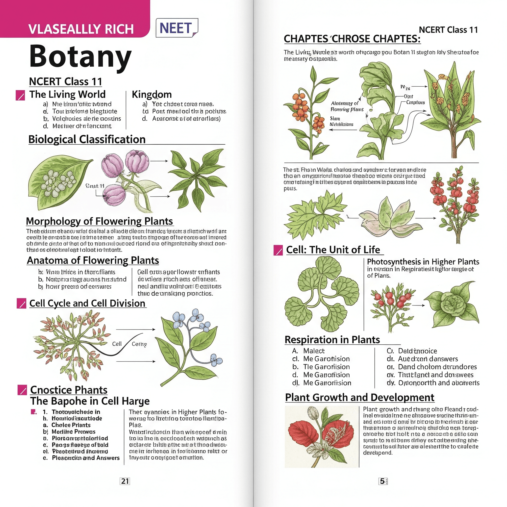 Unit 1 to 10 – Class 11 Bio–Botany | NCERT NEET 2026 – MCQs, True or ...